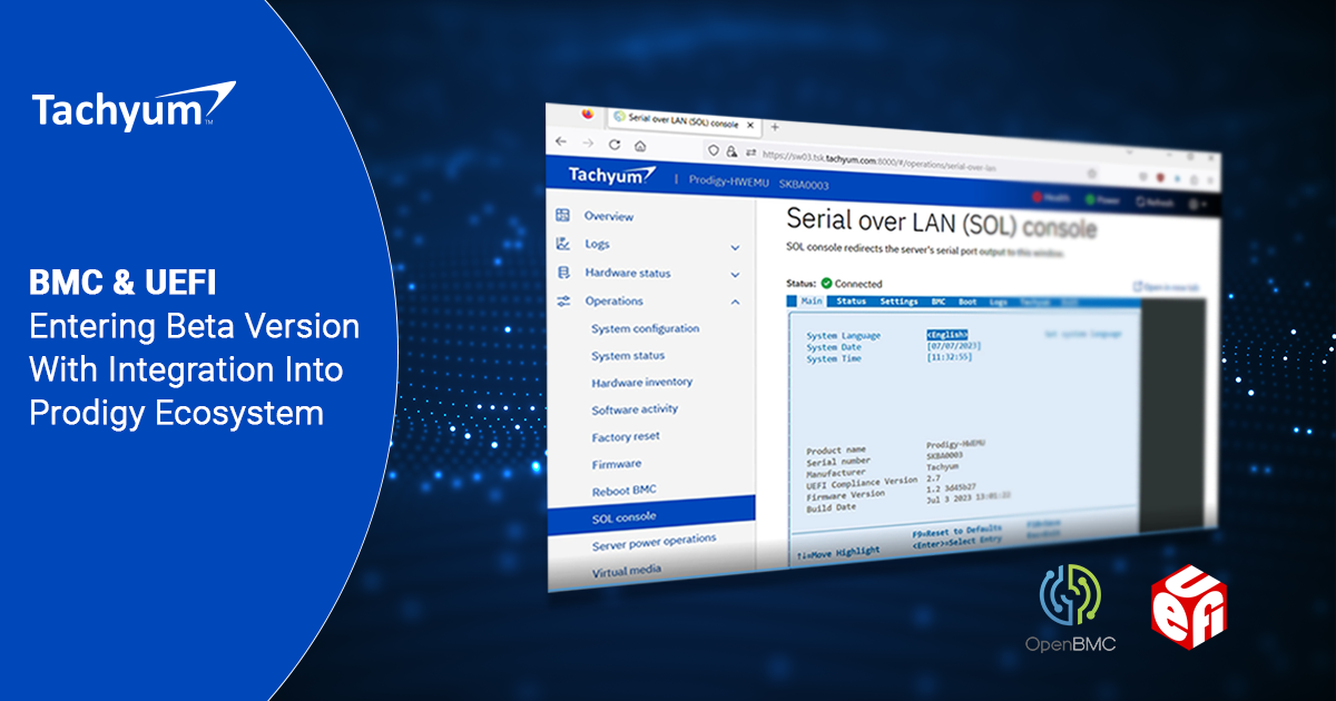 Tachyum Demonstrated Beta Version Of Bmc Uefi On Prodigy Fpga Tachyum